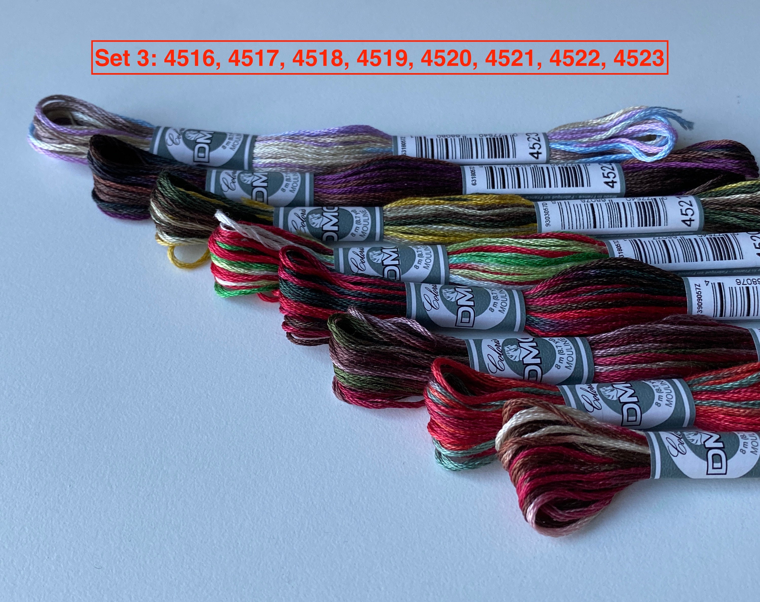 DMC 517 Coloris Thread / 8 Skeins of DMC Coloris 24 Colors | Etsy