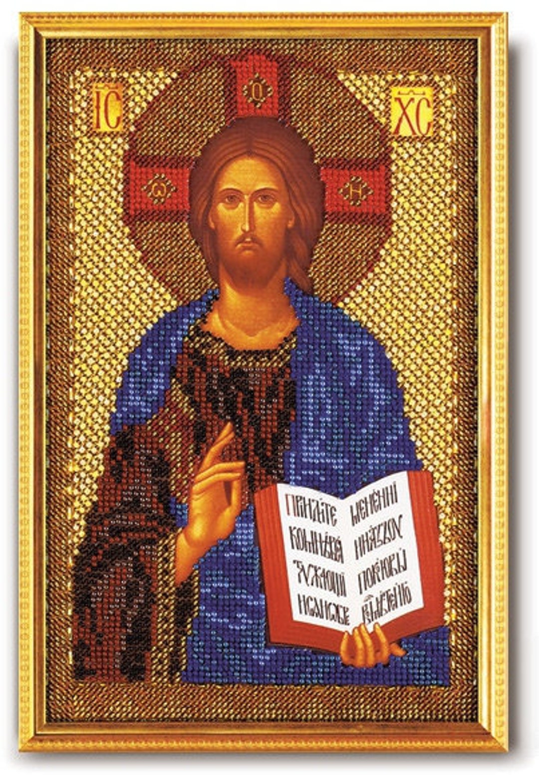 RTO / Icon Beaded Embroidery christ Pantocrator - Etsy