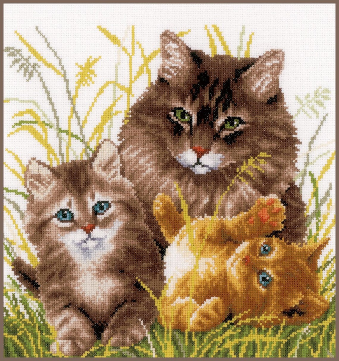 Vervaco / PN-0156114 Cat Family / Cross Stitch Kit - Etsy