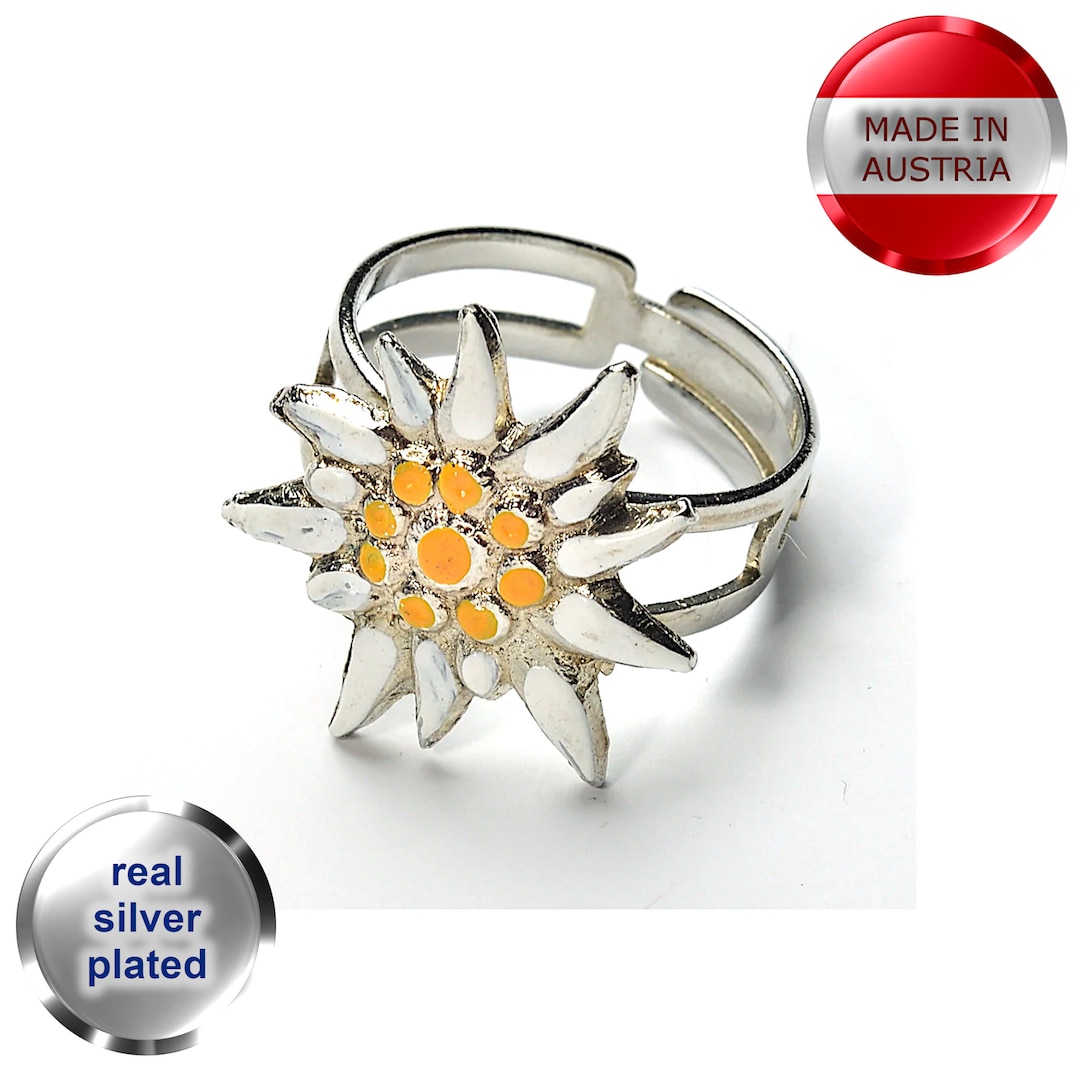 Edelweiss Ring R004/1 ___/ Traditional Costume * Traditional Costume Jewelry * Traditional ...