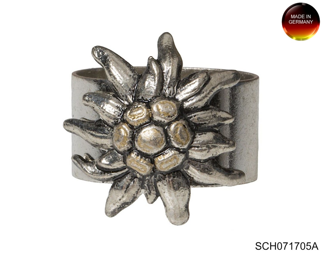 Scarf Ring Edelweiss - Made in Germany // SCH071705A - Etsy