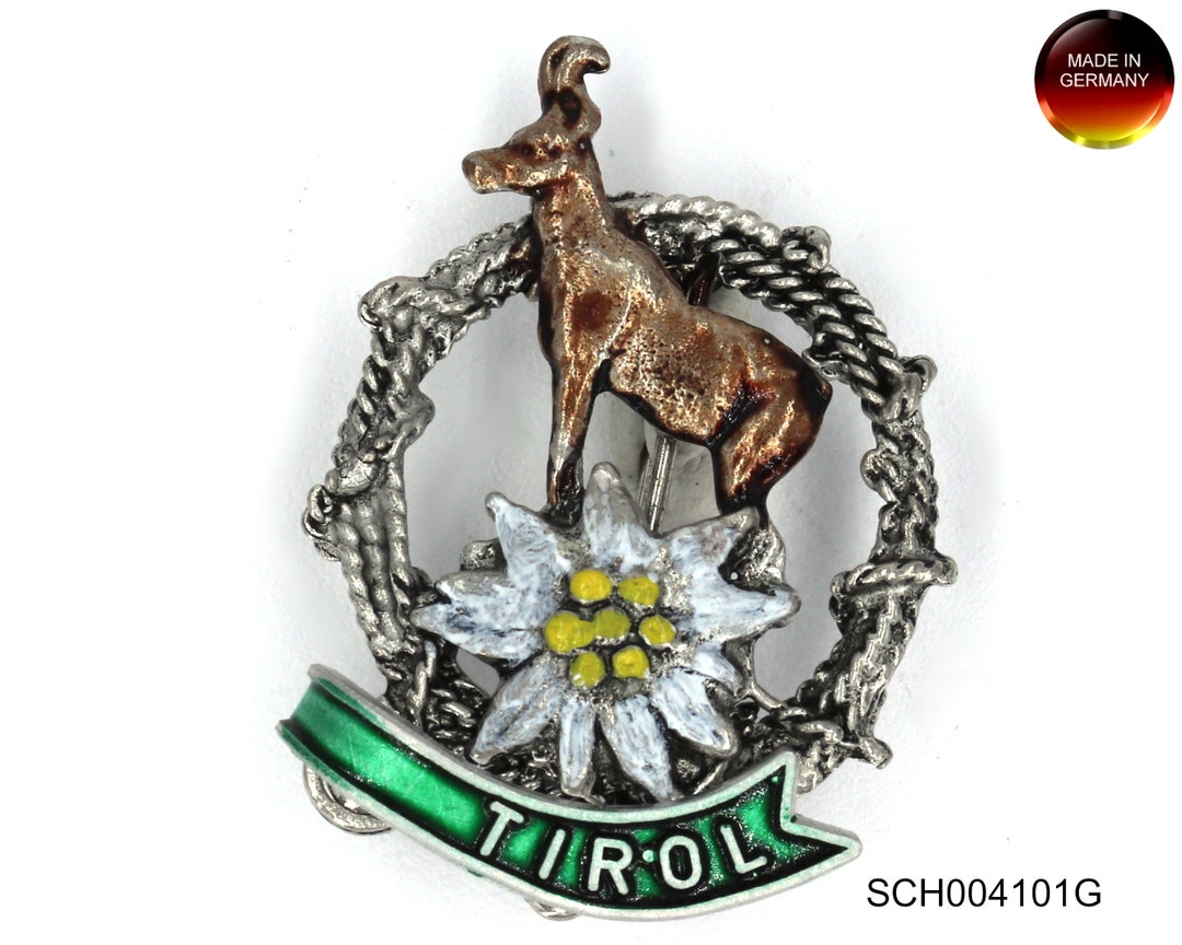 Hand-painted Brooch "tirol" - Made in Germany _____// Souvenir ...