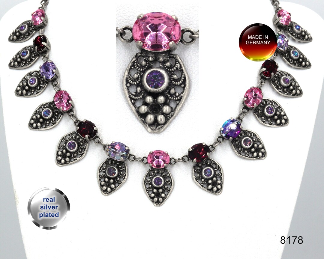 Necklace Isabella Made in Germany Rhinestones and Glass Stones of the ...