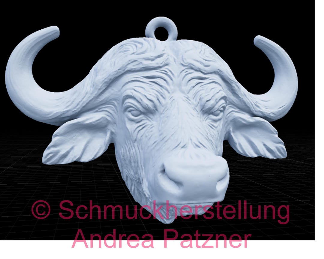 3D File Buffalo // STL // Commercial License // Buffalo Pendant 1 - Etsy
