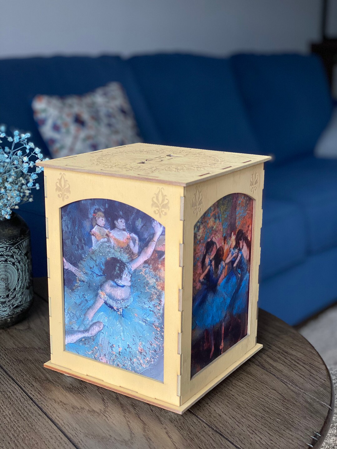 Decorative Table Lamp With Edgar Degas Paintings Prints, Bedside Lamp ...
