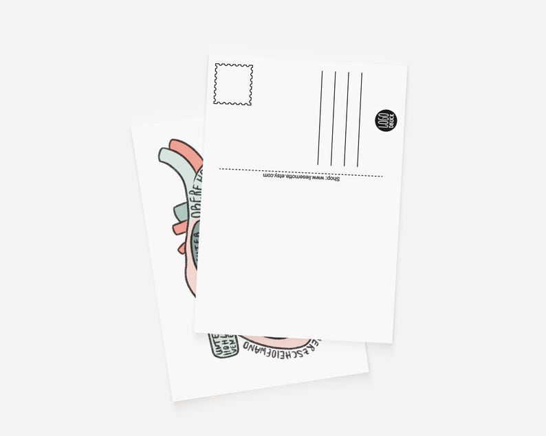 Postcard Anatomy of the Heart; Medicine MFA Medical Assistant Gift ...