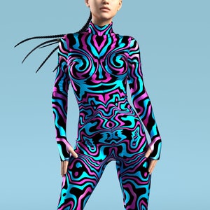 Glow in the Dark Costume, Psychedelic Costume Women, Festival Costume ...