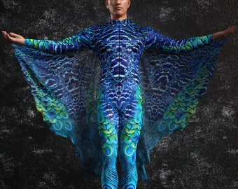 Women Black Rave Shrug Long Dress, Transparent Festival Long Dress for ...