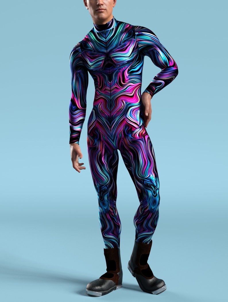 Male Bodysuit Rave Bodysuit Men Trippy Costume Men Male - Etsy