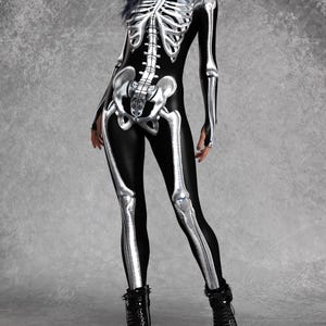 Skeleton Costume, Skeleton Bodysuit, Skeleton Costume Women, Halloween ...