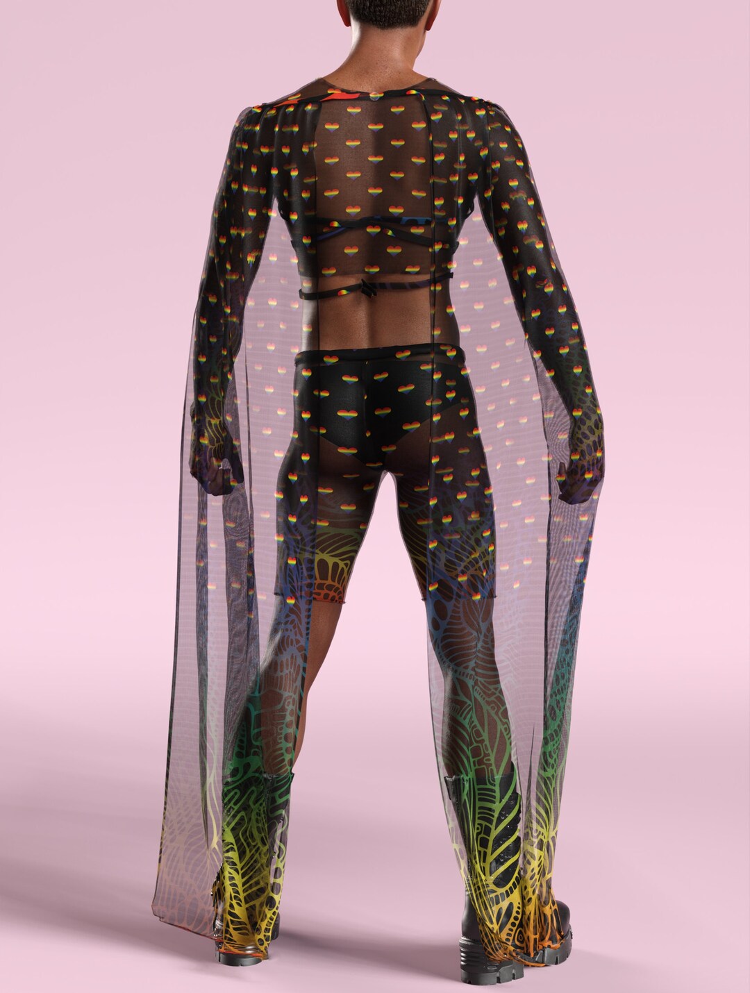 Mesh Pride Wings, Pride Wings, Gay Wings, LGBTQ Wings, Burning Man ...