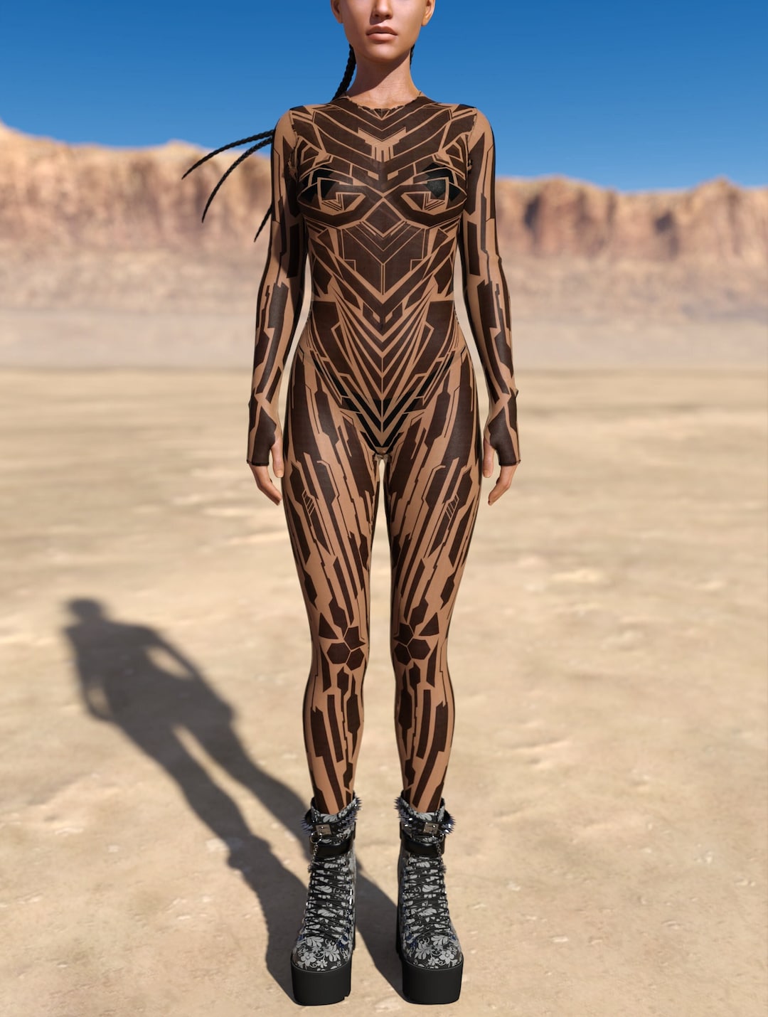 Performance Costume, Rave Mesh Costume, Festival Costume, Dancer ...