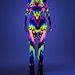 Neon Costume Set, UV Light Outfit, Rave Costume Set Woman, Performance ...