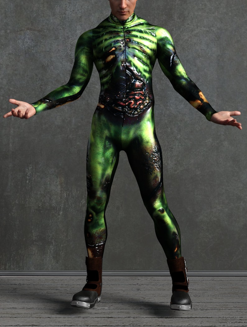 Zombie Costume Men Alien Costume Men Halloween Costumes for - Etsy