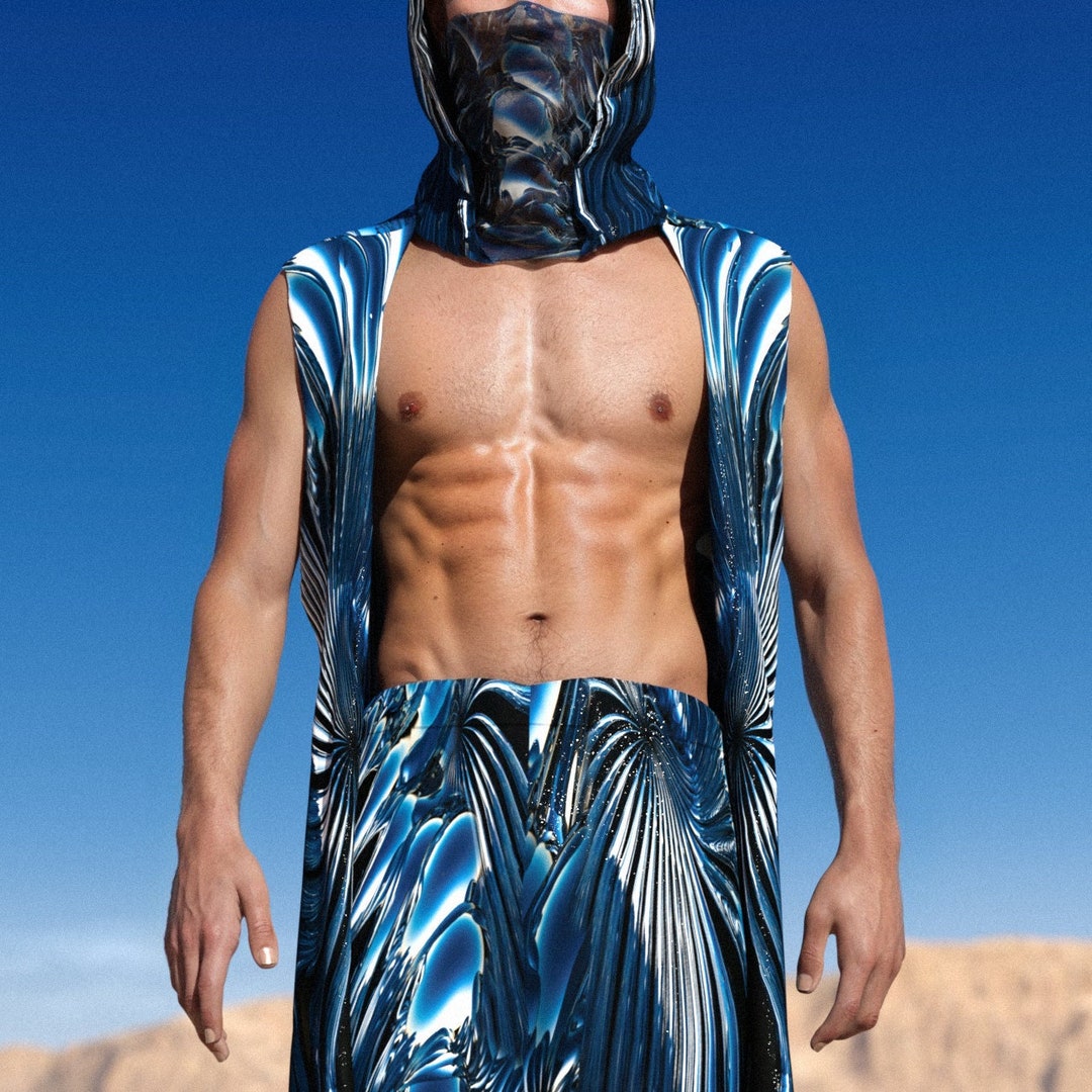 Male Festival Vest, Male Psychedelic Vest, Rave Vest Men, Rave Vest Men ...