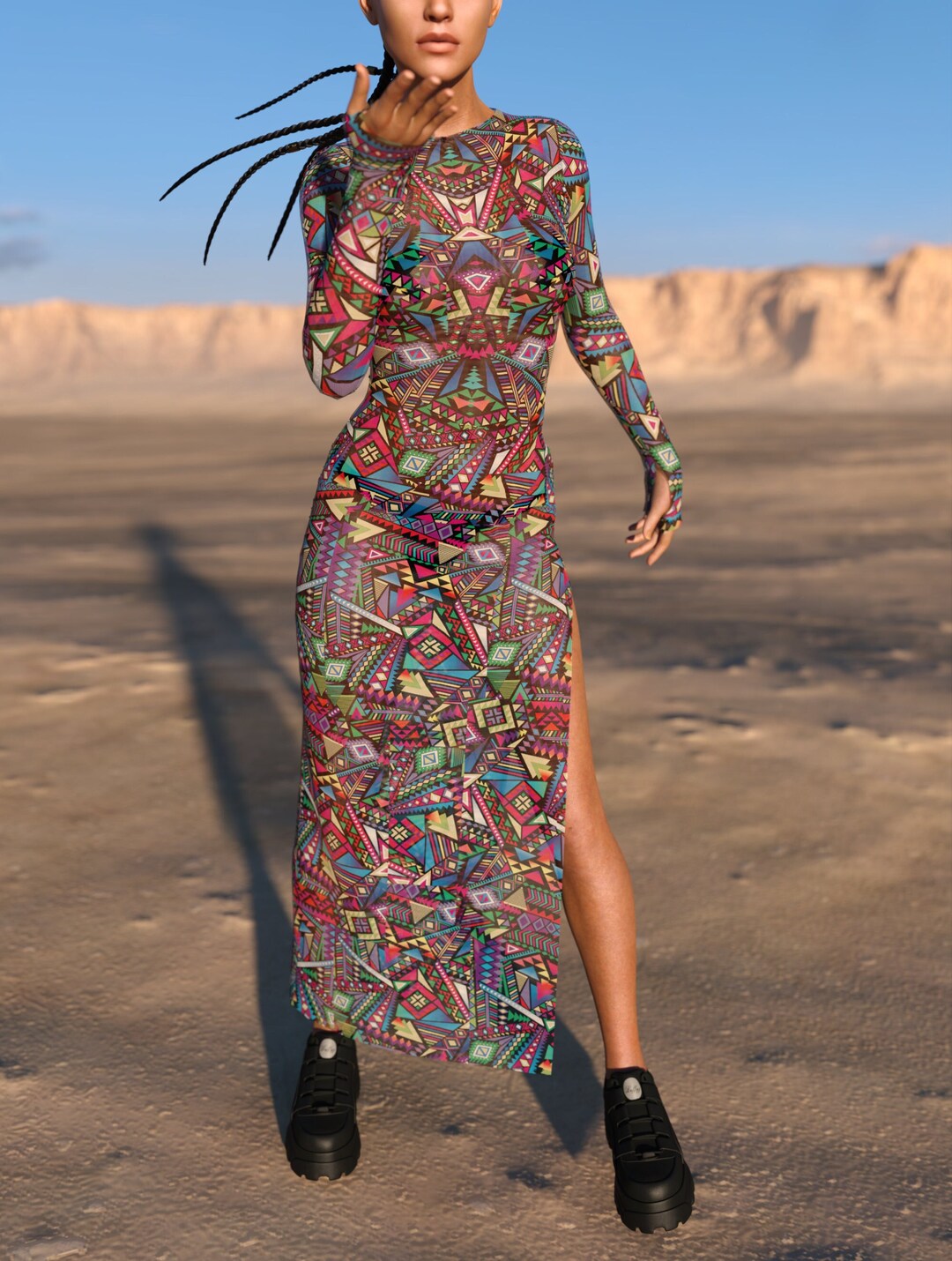 Sheer Side Cut Festival Dress for Women, Sheer Long Rave Dress for ...