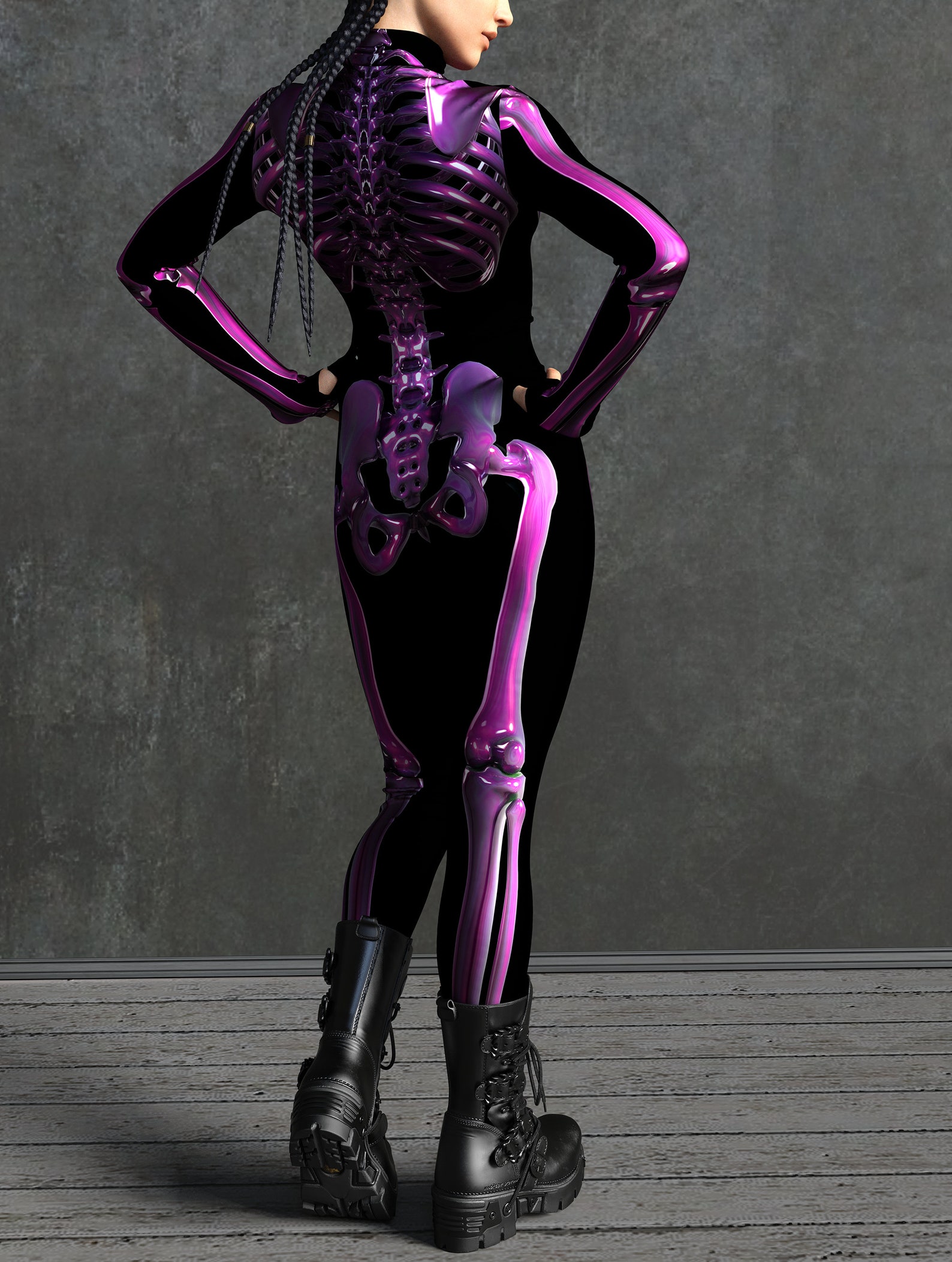 Skeleton Costume Women Purple Skeleton Women Skeleton - Etsy