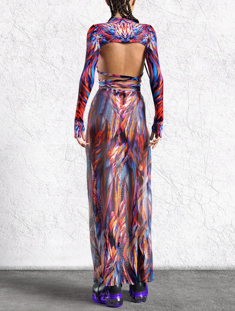 Rave Duster Top: Festival Outfit, Long Sleeve Shrug - Etsy