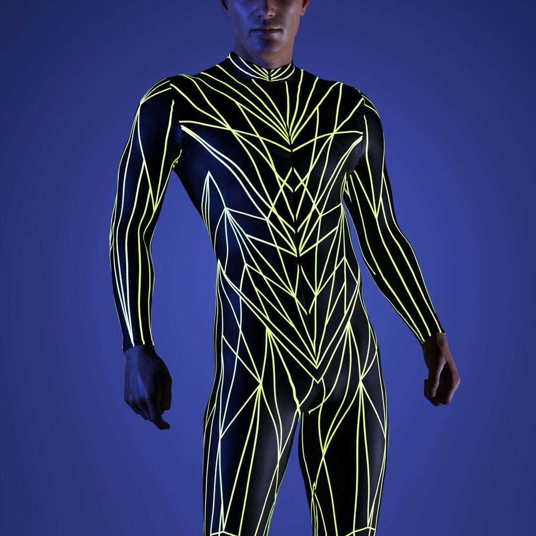 UV Reflective Costume, Neon Costume Man, Festival Costumes Men ...