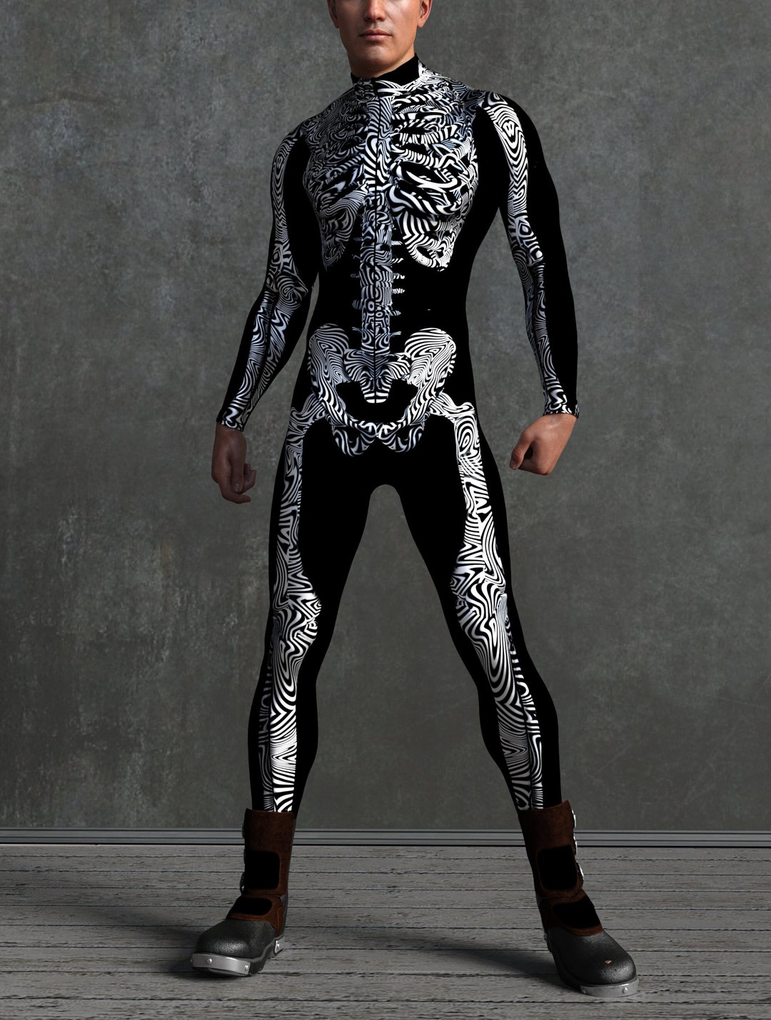 Skeleton Costume Men, Men Skeleton Costume, Mens Halloween Costume ...