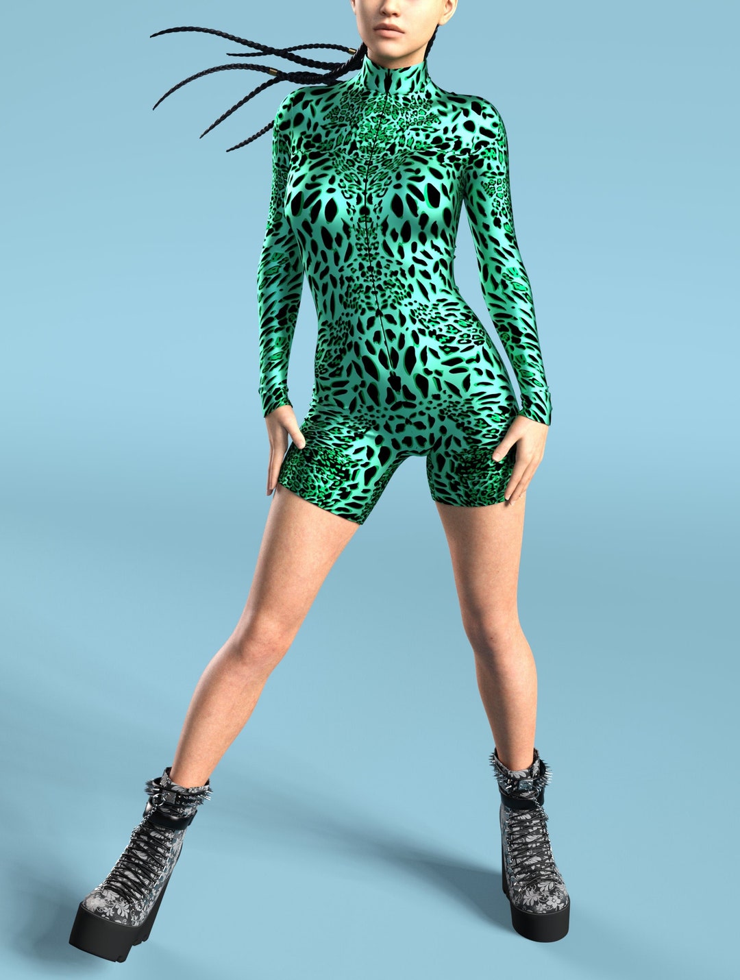 Rave Outfit Woman Sexy Festival Bodysuit Rave Catsuit Festival