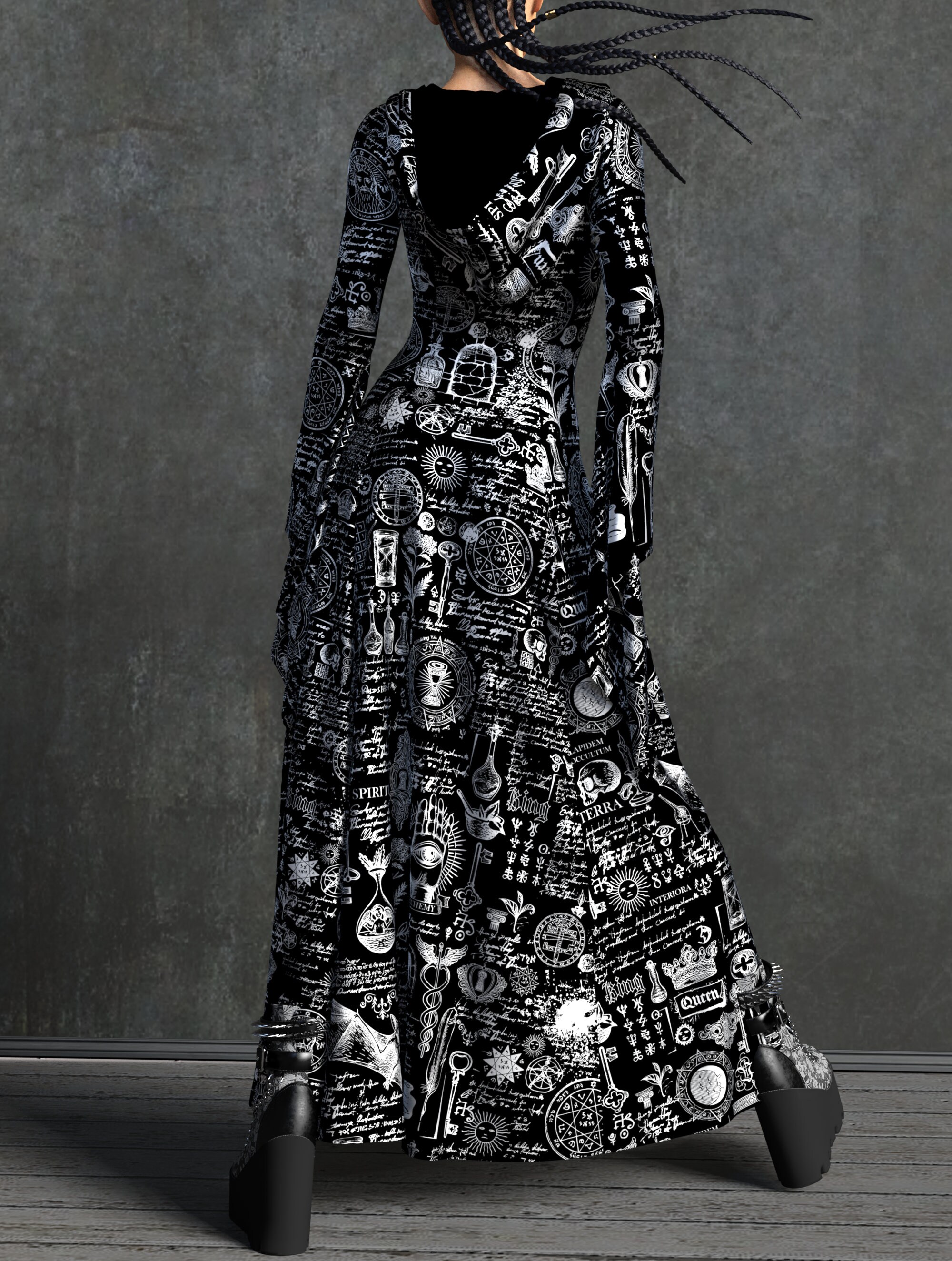 Occult Costume Women Black Dress Women Witch Dress Women - Etsy