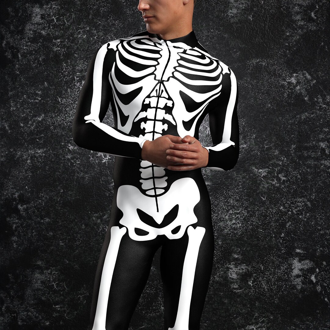 Skeleton Costume Mens Skeleton Costume Skeleton Costume Men - Etsy