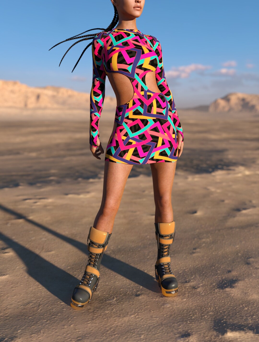 Rave Dress for Women, Cutout Festival Dress for Women, Women Rave ...