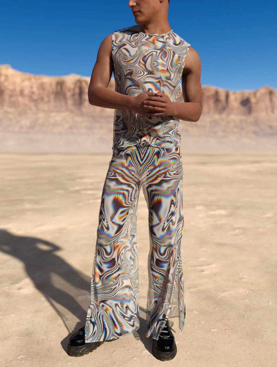 Festival Mesh Set, Transparent Rave Set, Festival Male Set, Mesh Rave ...