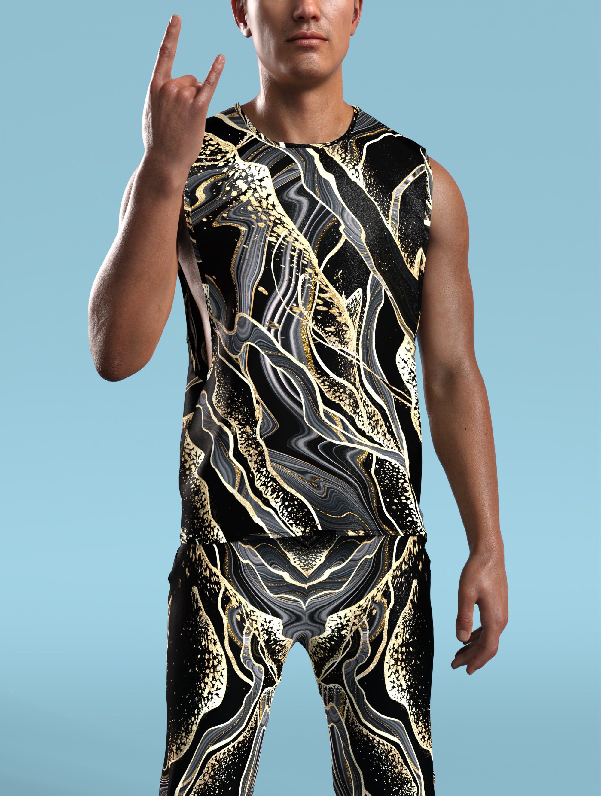 Male Rave Top, Festival Mesh Top, Disco Party Rave Top, Performance Men ...