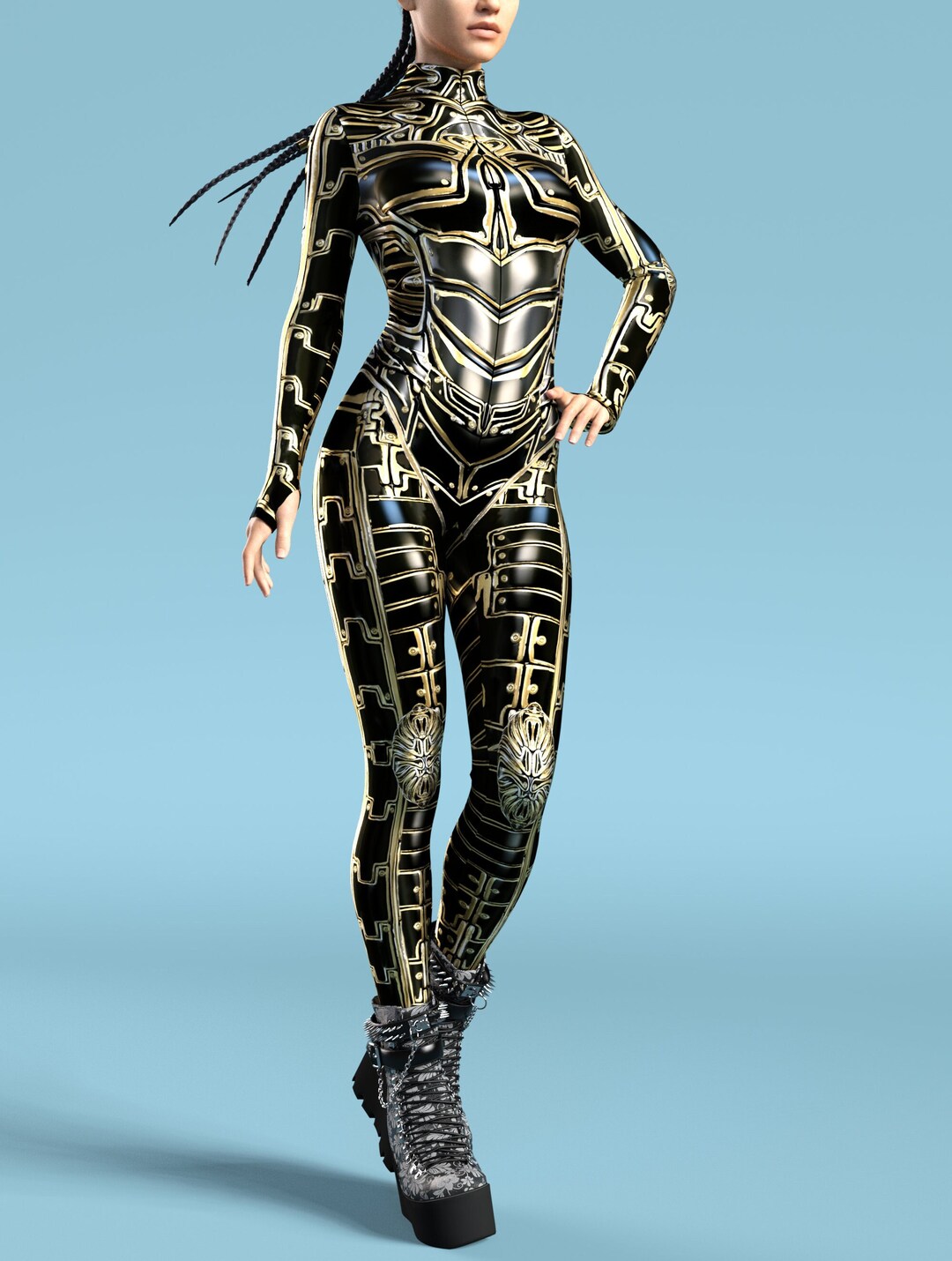 Egyptian Armour Costume Women, Droid Bodysuit, Rave Bodysuit, Festival ...