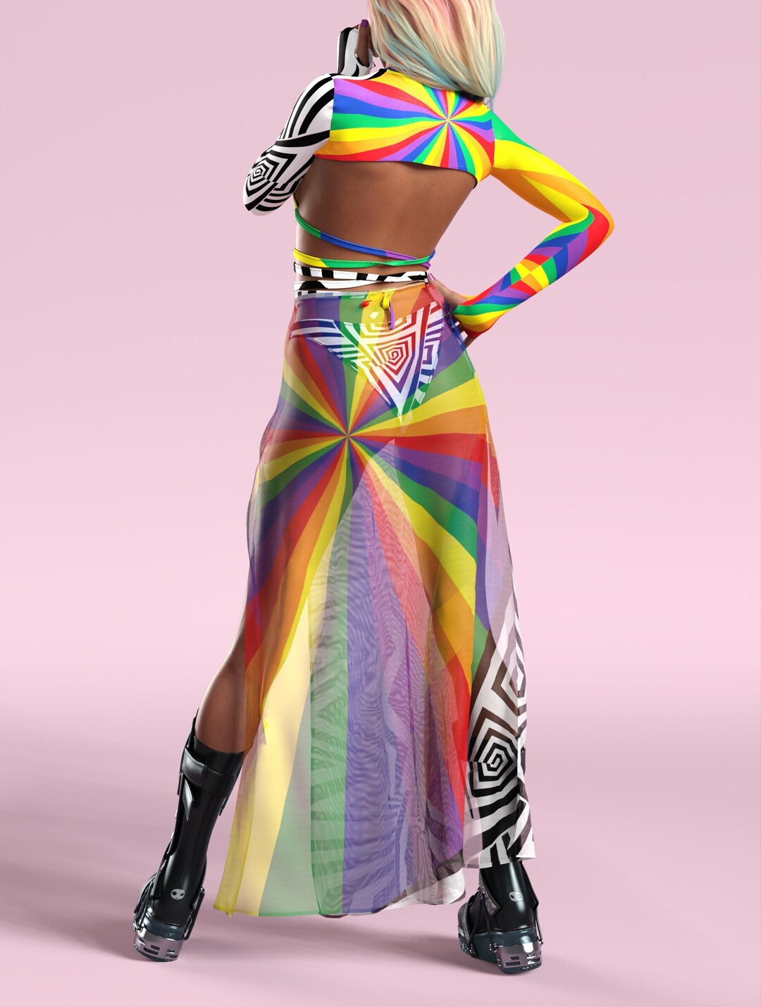 Colorful Pride Skirt Pride Skirt Festival Skirt Rainbow - Etsy