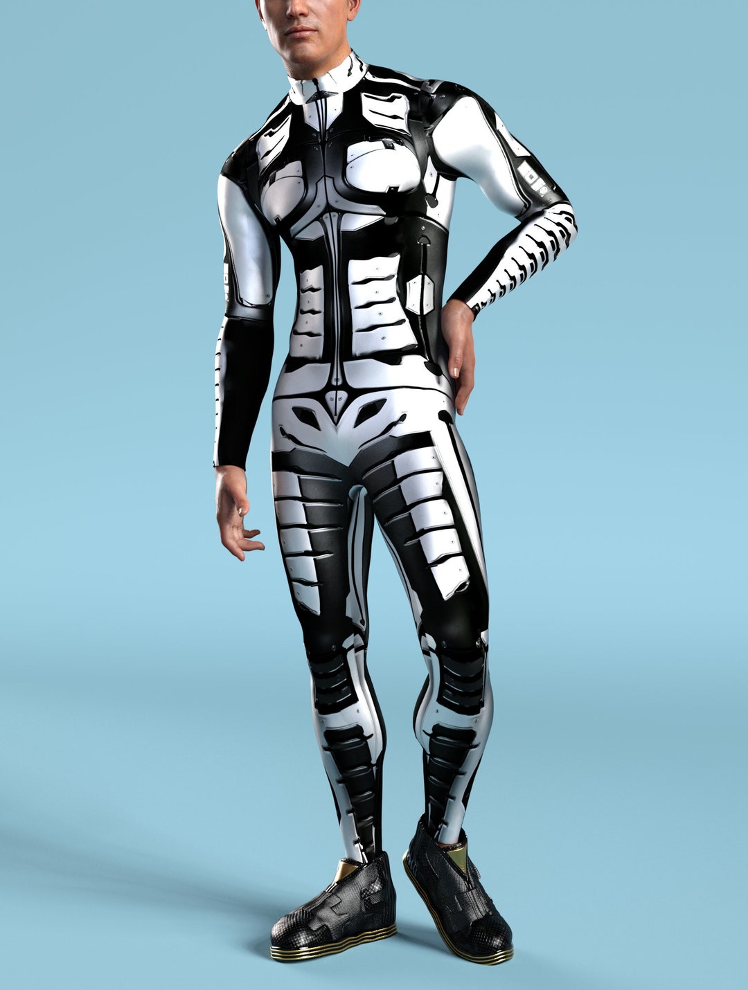 Droid Costume Men, Robot Bodysuit Men, Festival Costume for Men, Rave ...