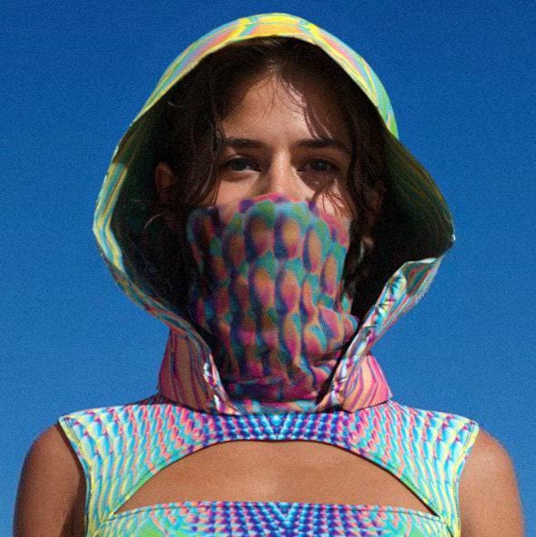 Rattleskin Rave Hood: Psychedelic Festival Hooded Set - Etsy