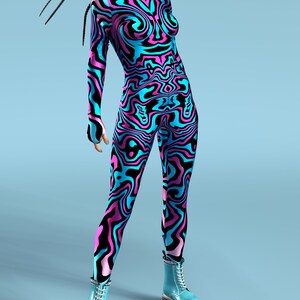 Glow in the Dark Costume, Psychedelic Costume Women, Festival Costume ...