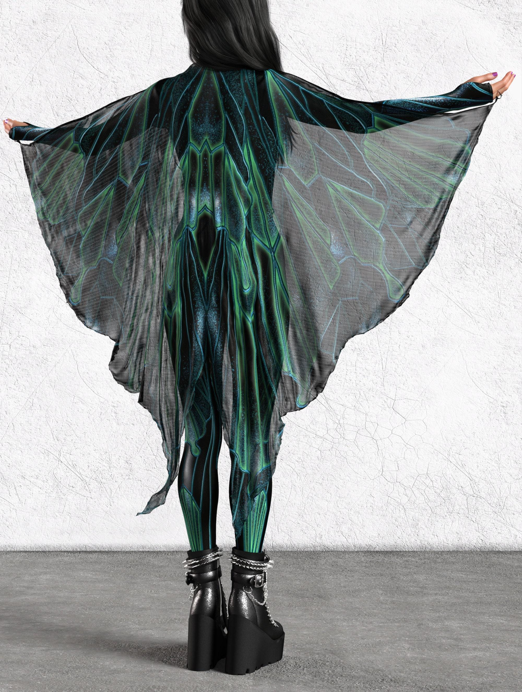 Mesh Moth Wings, Festival Outfit, Rave Woman Clothing, Outfit Wings ...