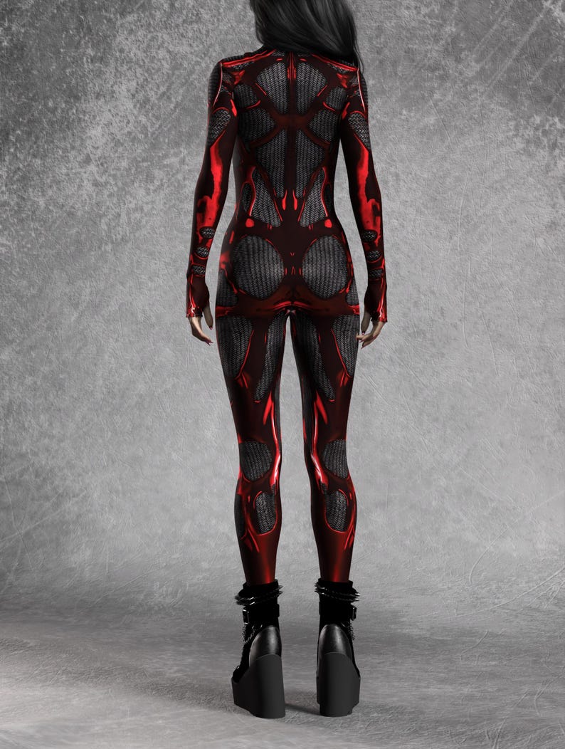Carmine Synth Costume: Robot Cyberpunk Bodysuit - Halloween Cosplay - Etsy