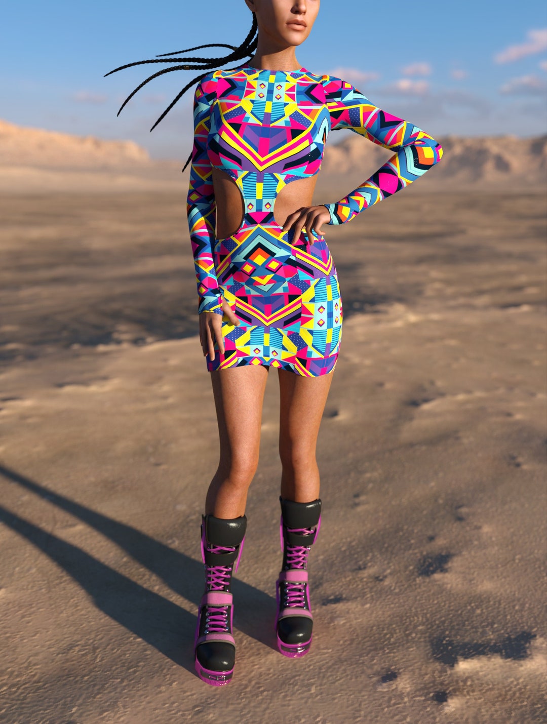 Rave Cutout Outfit for Women, Rave Dress for Women, Women Rave Cutout ...