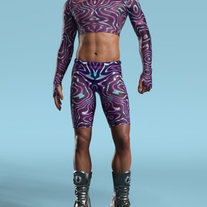 Rave Top, Male Mesh Top, Rave Bohemian Top, Music Festival Top, Liquid ...