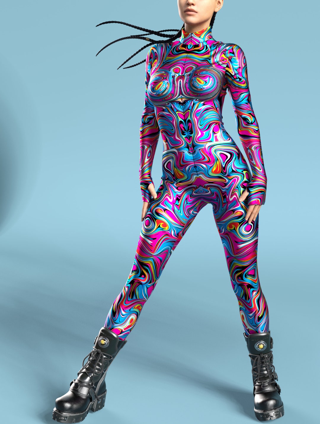Festival Clothing Woman Sexy Rave Outfit Rave Clothing Women Rave Bodysuit Psychedelic