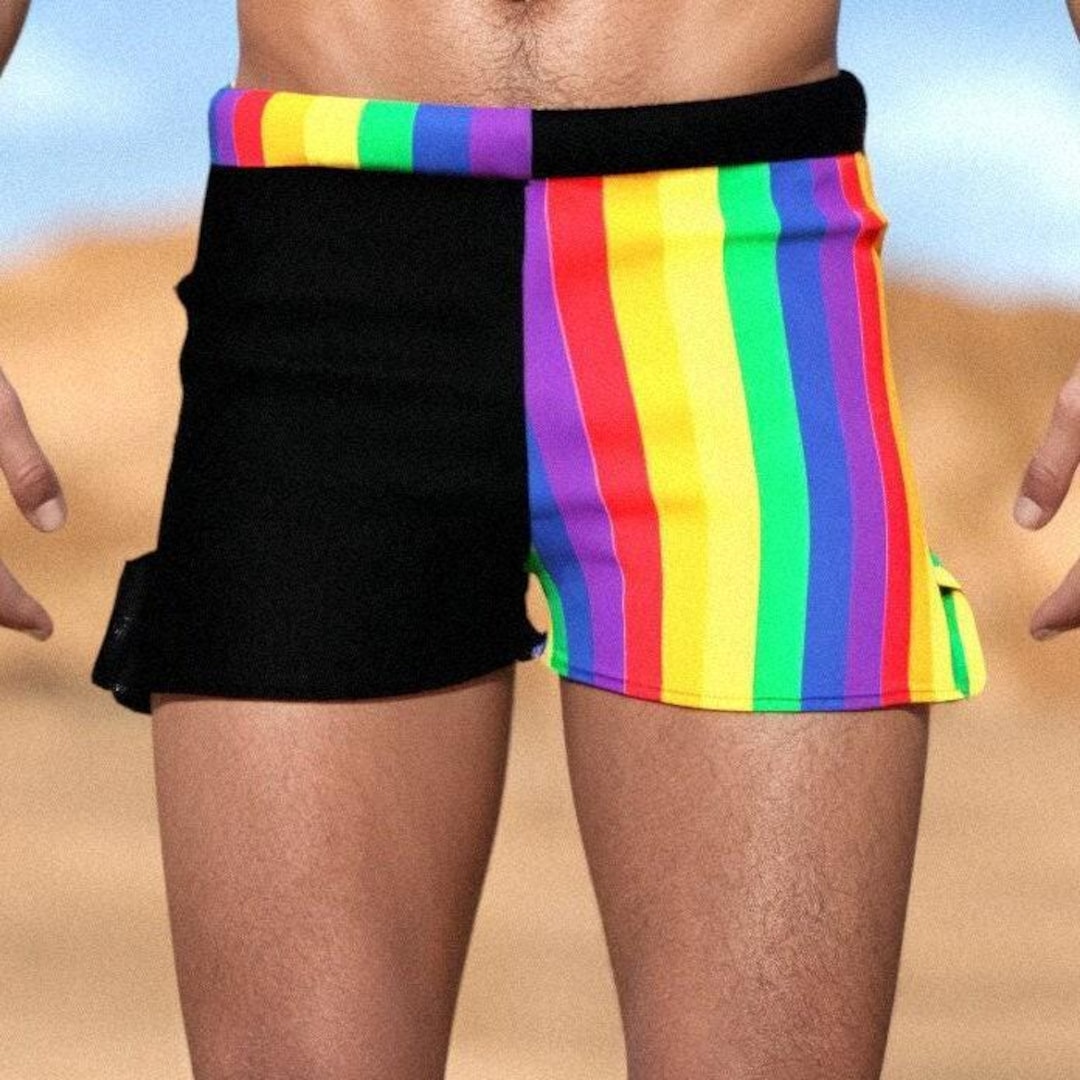 Men's Rainbow Pride Shorts: Festival Rave Outfit - Etsy