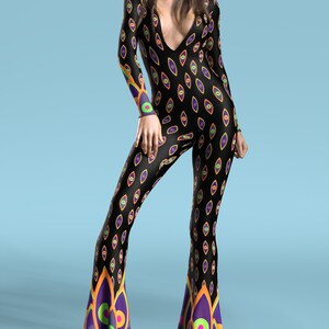 Neon Hippie Low Cut Costume,, UV Light Costume, Cutout Trippy Costume ...
