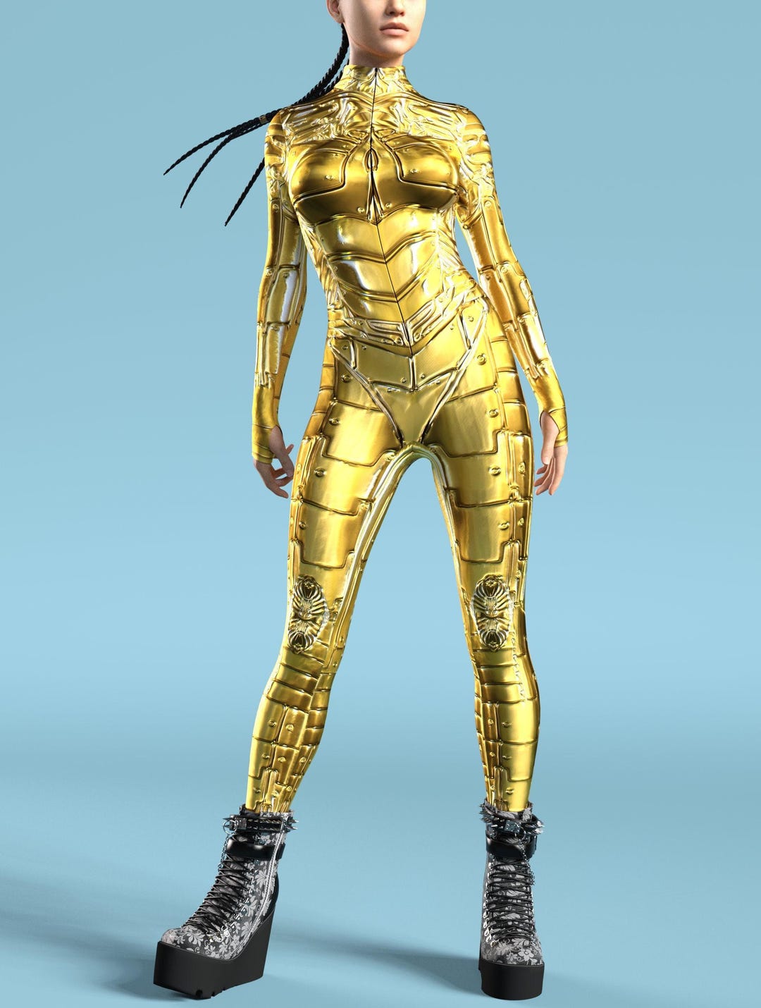 Cyber Droid Armour Bodysuit: Rave Festival Cosplay Costume - Etsy