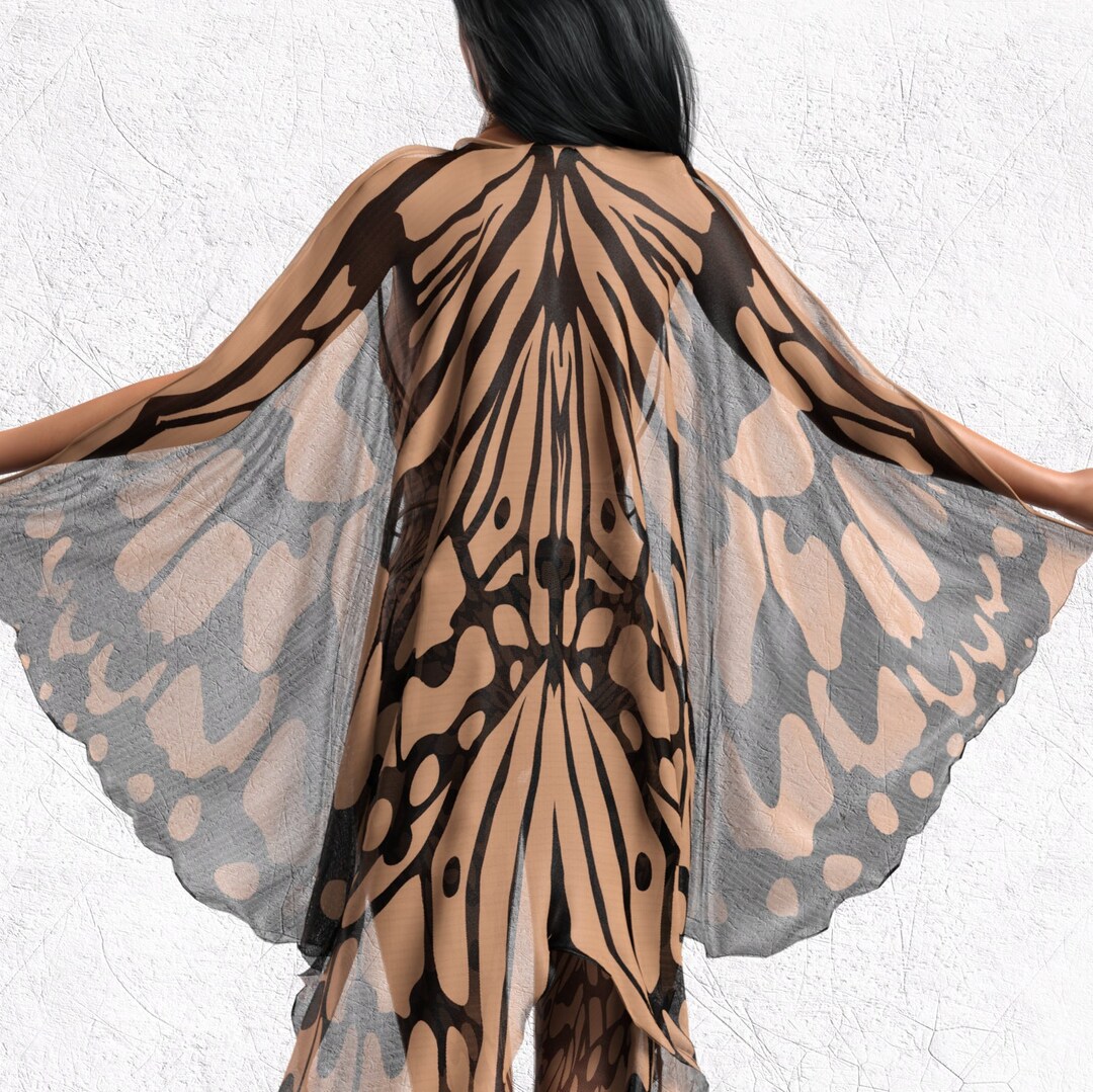 Rave Mesh Wings Woman, Disco Mesh Wings, Festival Transparent Wings ...