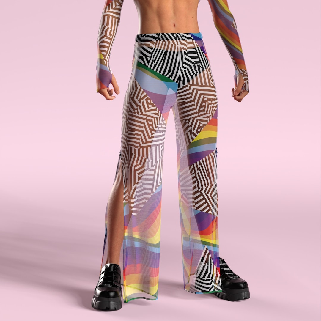 Pride Pants, Mesh Pride Pants, LGBTQ Pants, Gay Mesh Pants, Rave Pants ...