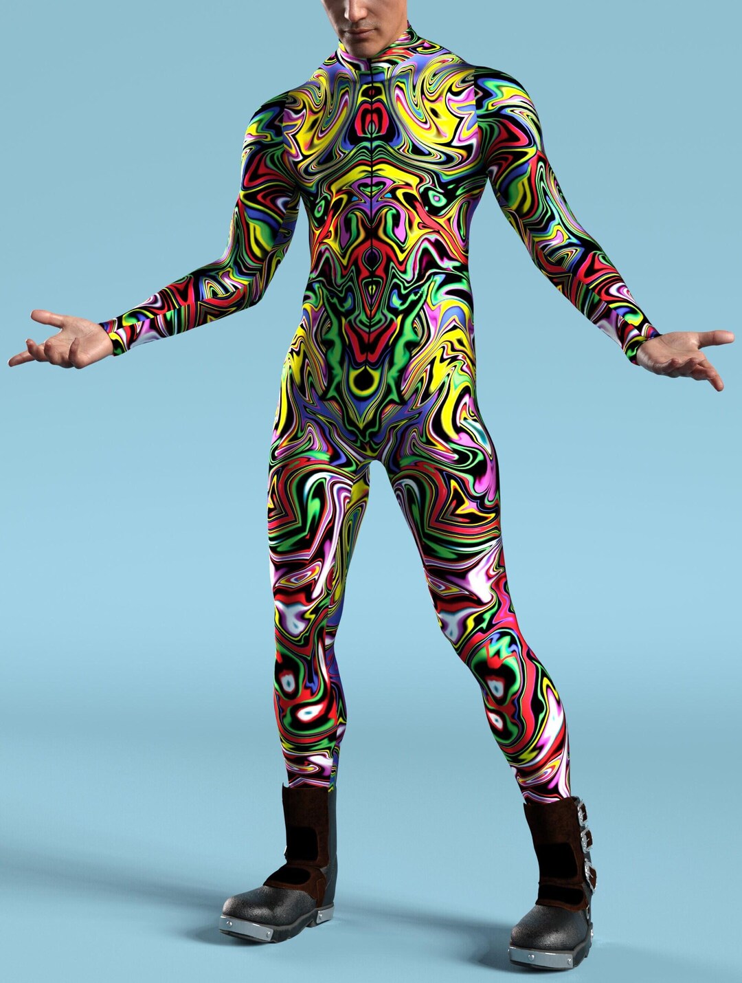 Exiled Being Male Costume: Rave Festival Bodysuit - Etsy