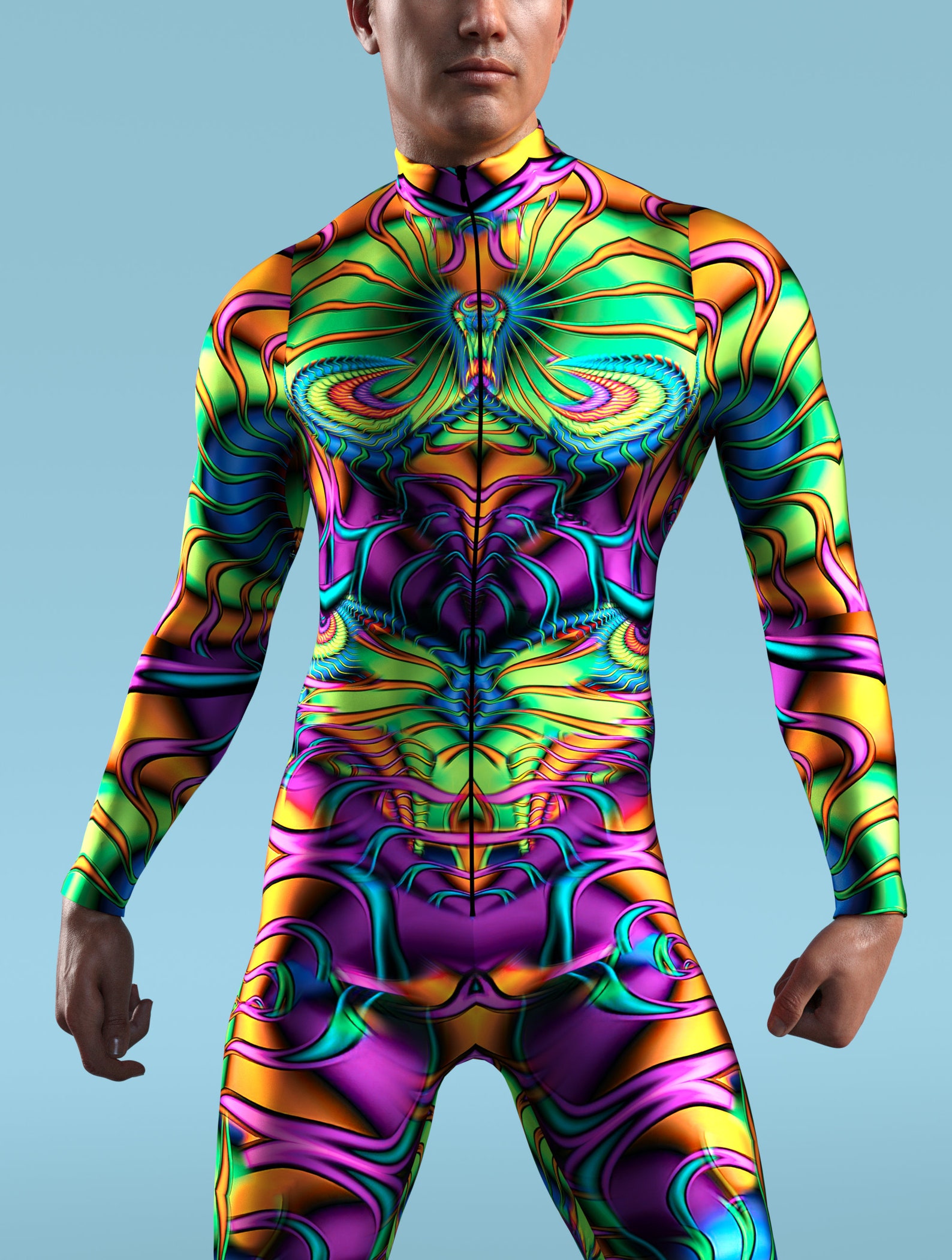 Male Bodysuit Rave Bodysuit Men Music Festival Costume Male - Etsy