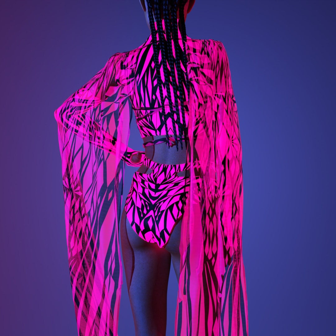 Rave Mesh Wings Festival Disco Wings Uv Light Wings Neon Wings Festival Wings Mesh Party