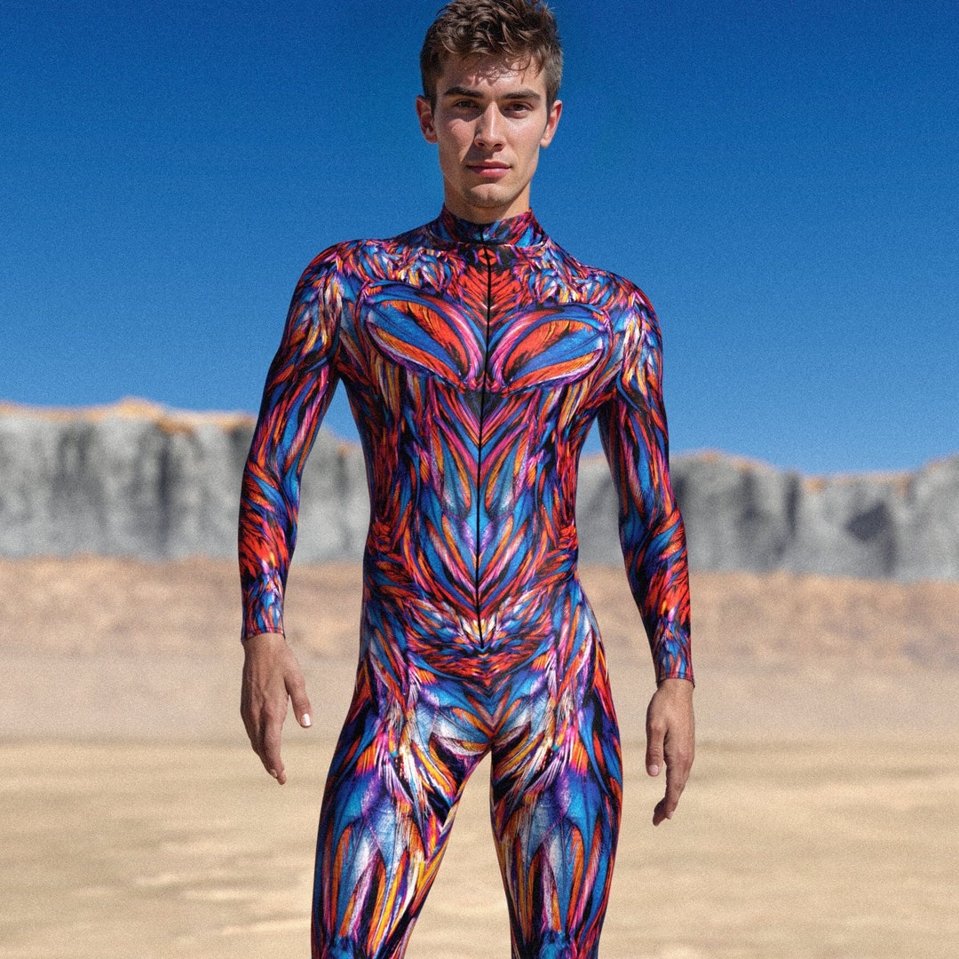 Festival Outfit Man, Male Rave Bodysuit, Party Costumes Men ...
