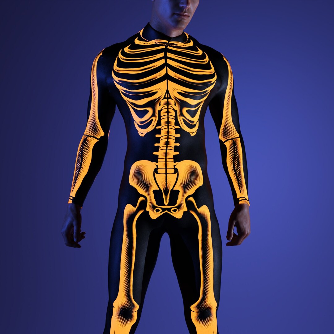 UV Reflective Costume, Neon Costume, Men Halloween Costume, UV Men ...